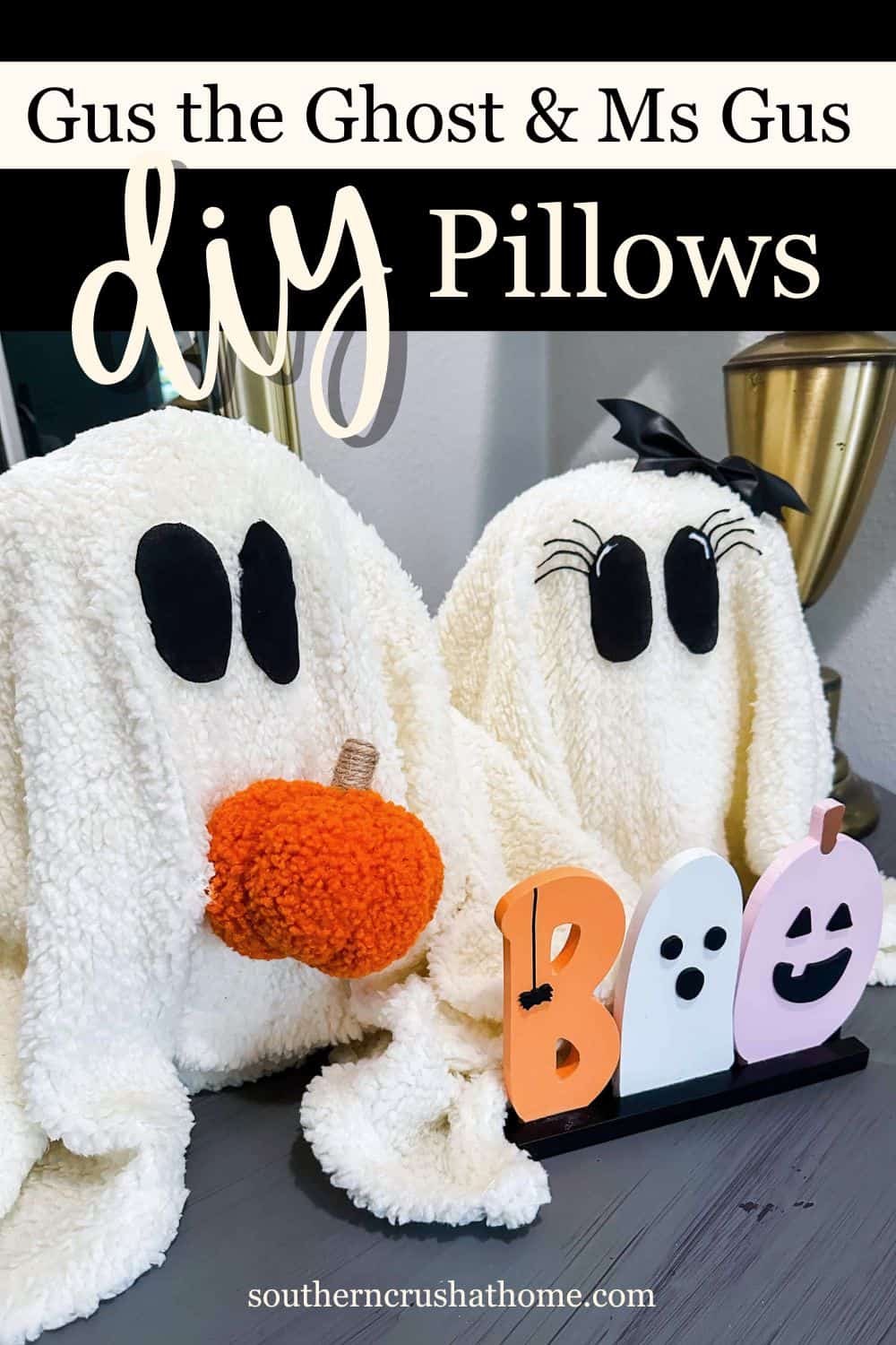 DIY Pottery Barn Gus the Ghost Pillow: A No-Sew Halloween Craft You’ll ...
