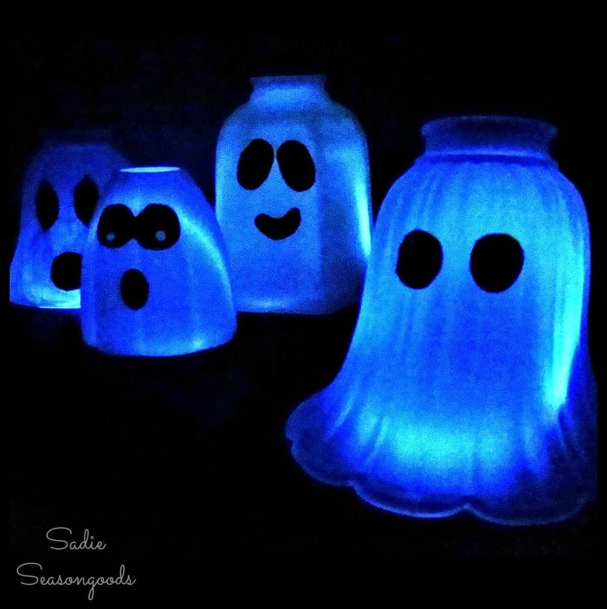 Easy Halloween Ghost Lights Using Pendant Light Shades + 21 Ideas ...