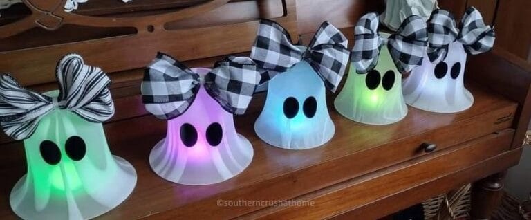 Easy Halloween Ghost Lights Using Pendant Light Shades + 21 Ideas ...