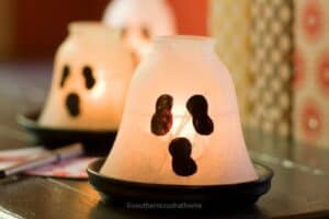 Easy Halloween Ghost Lights Using Pendant Light Shades + 21 Ideas ...