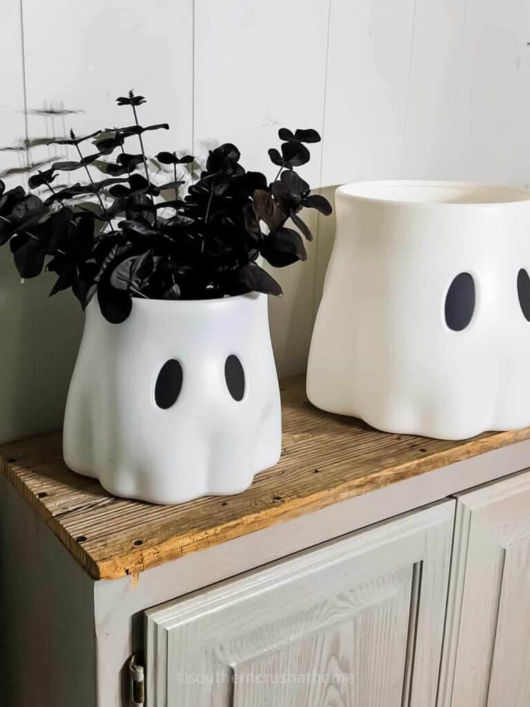Mommy and Me DIY Dollar General Ghost Buckets - Southern Crush at Home