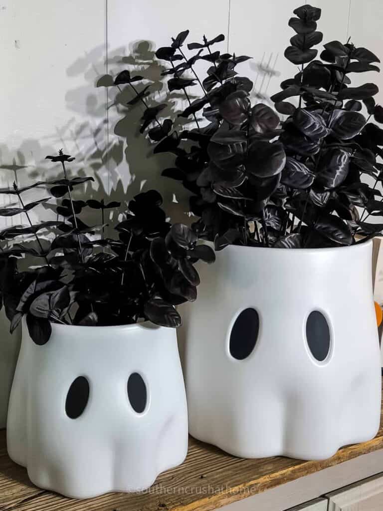 Mommy and Me DIY Dollar General Ghost Buckets - Southern Crush at Home