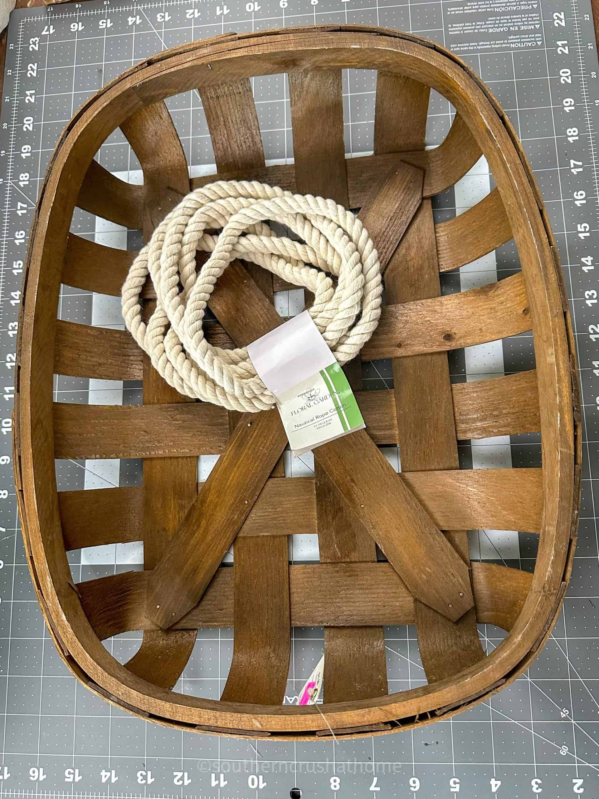 Easy DIY "BOO" Basket with Nautical Rope - Southern Crush at Home