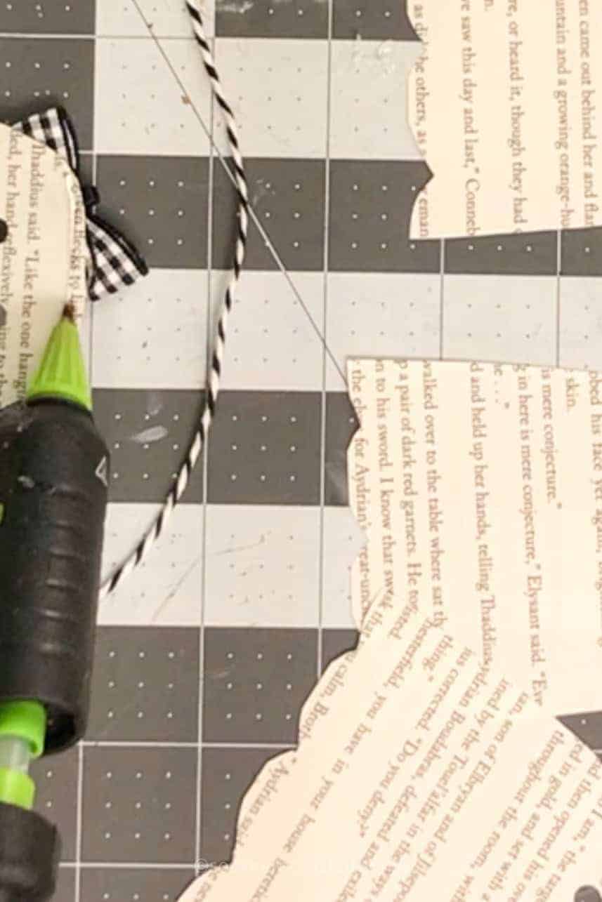 DIY Halloween Garland with Book Page Ghosts - Southern Crush at Home