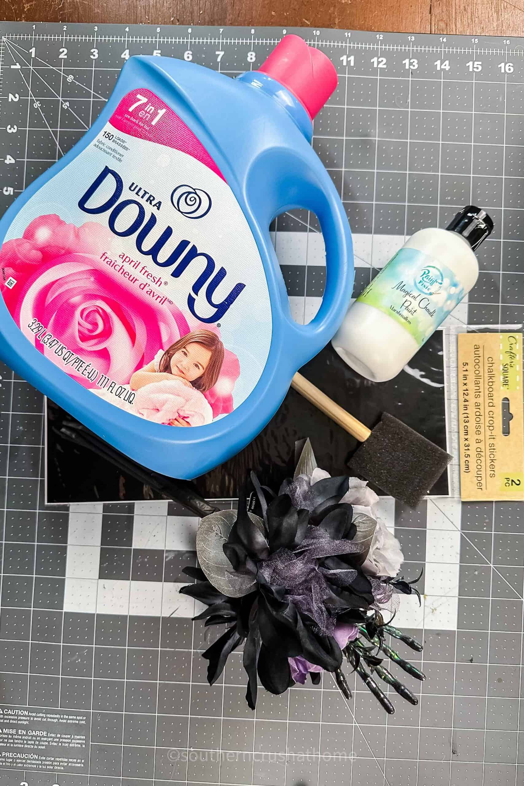 Easy Downy Bottle Ghost Face Halloween Craft - Southern Crush at Home