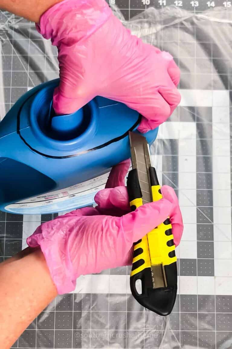 Easy Downy Bottle Ghost Face Halloween Craft - Southern Crush at Home