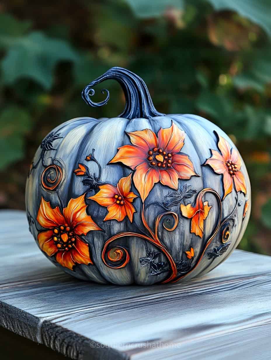 75+ Cool Pumpkin Designs: Creative and Unique Pumpkin Decorating Ideas - Southern Crush at Home