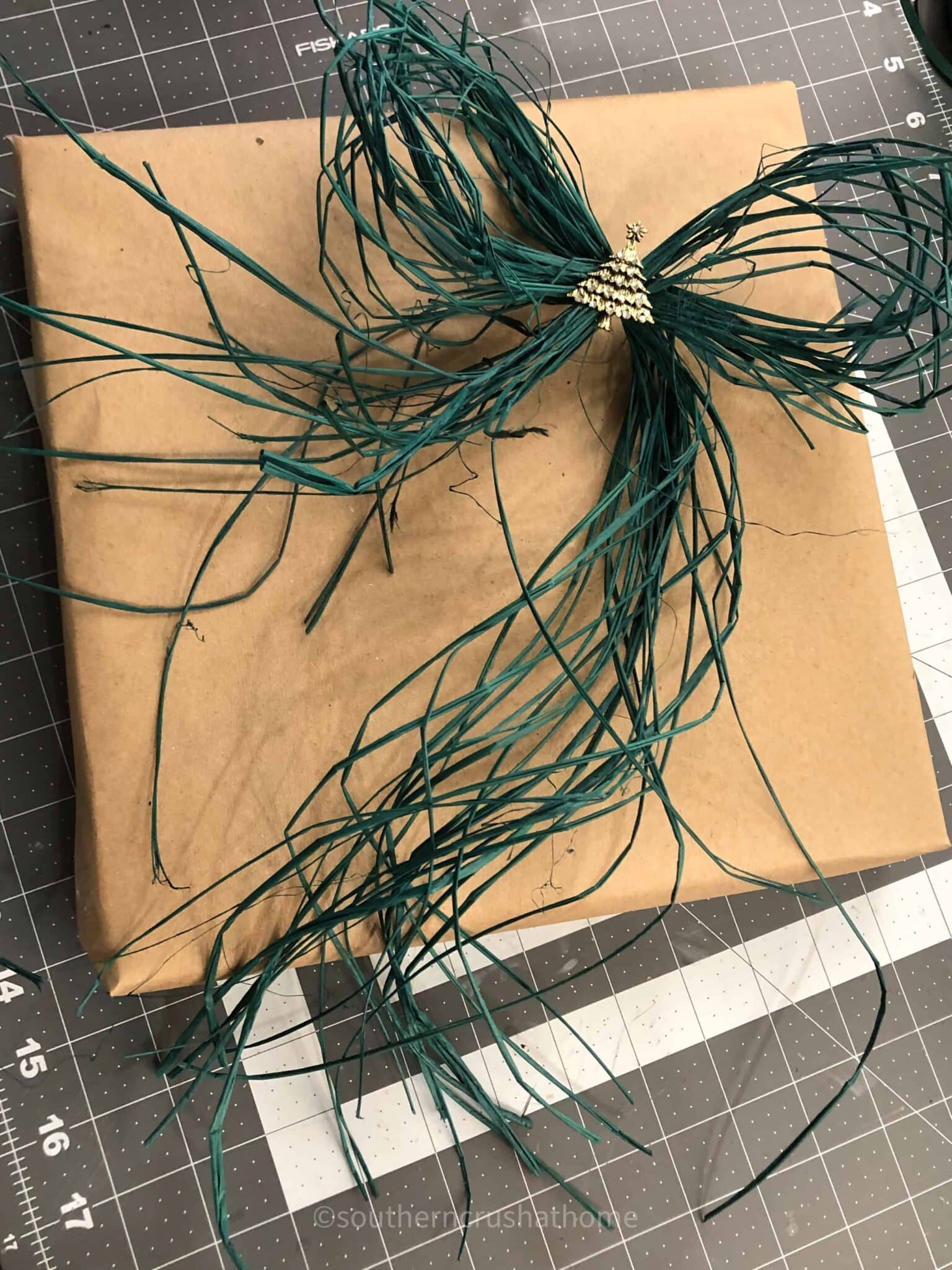 How to Tie a Christmas Bow for a Gift - Southern Crush at Home