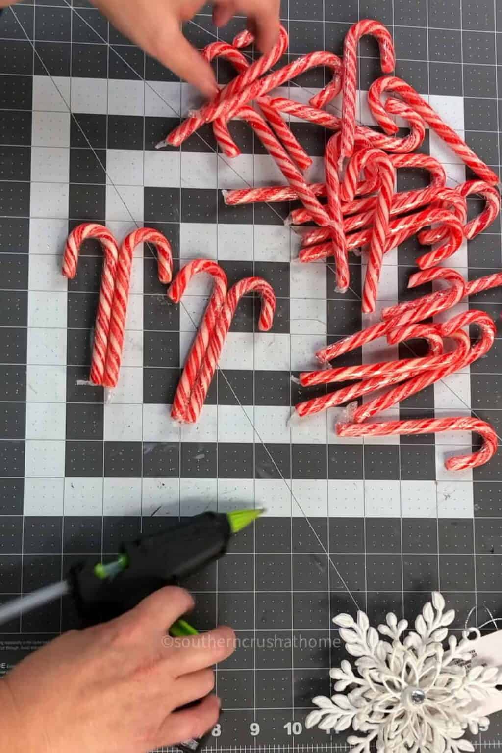 Easy Dollar Tree DIY Candy Cane Wreath for Christmas - Southern Crush ...
