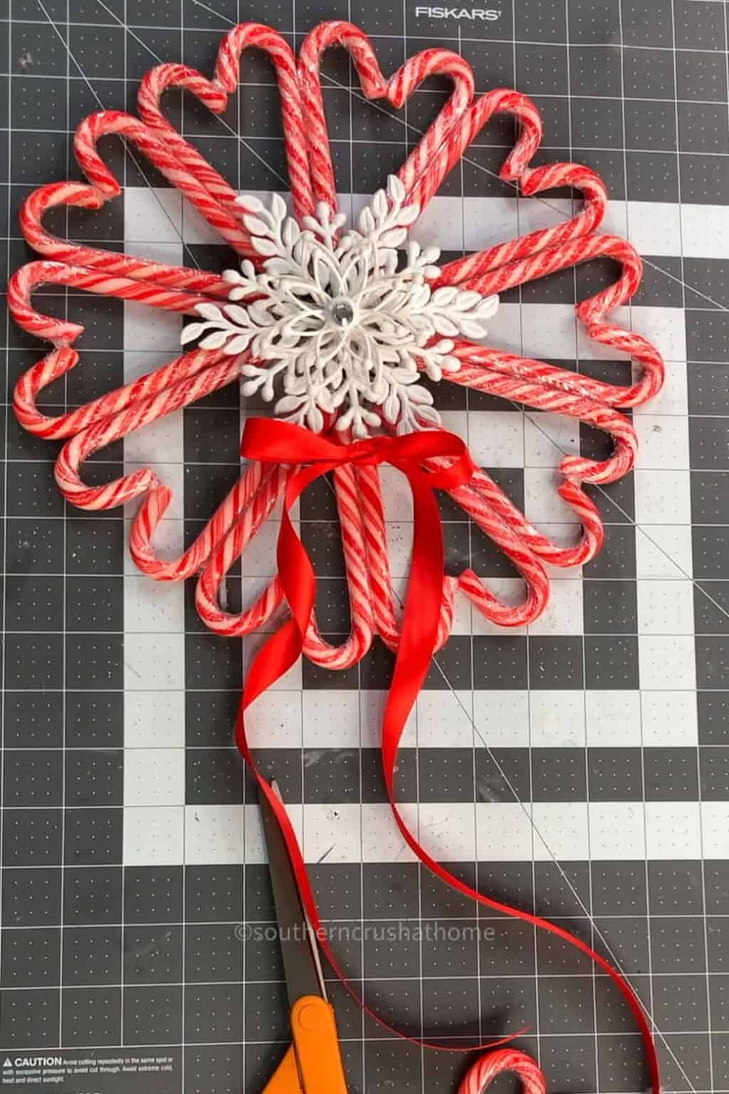 Easy Dollar Tree DIY Candy Cane Wreath for Christmas - Southern Crush ...