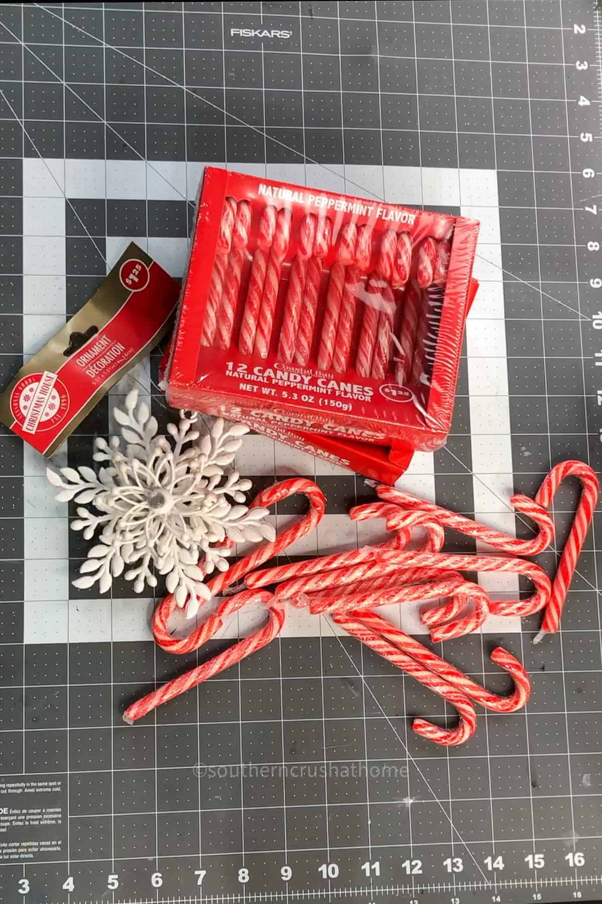 Easy Dollar Tree DIY Candy Cane Wreath for Christmas - Southern Crush ...