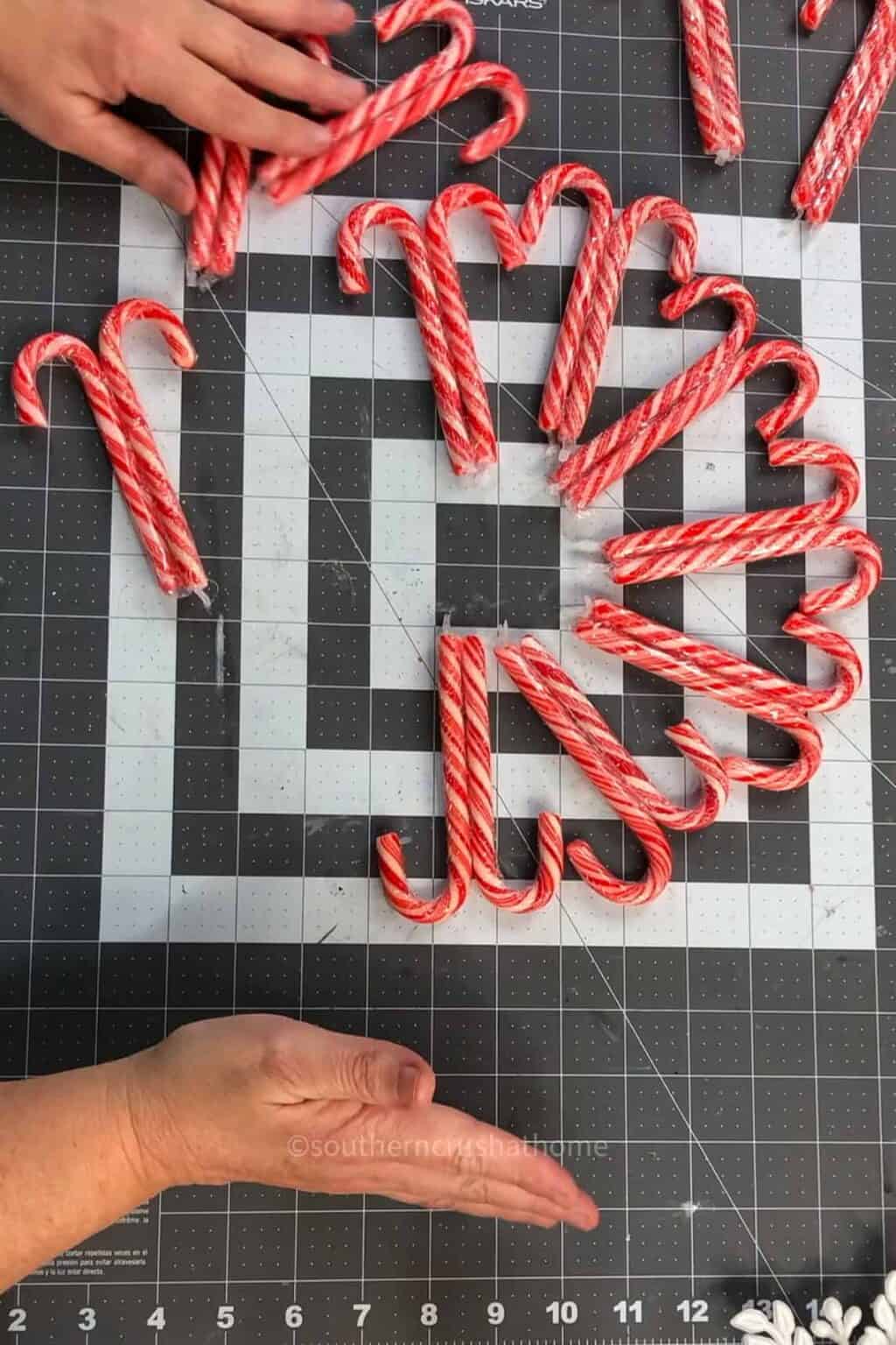 Easy Dollar Tree DIY Candy Cane Wreath for Christmas - Southern Crush ...