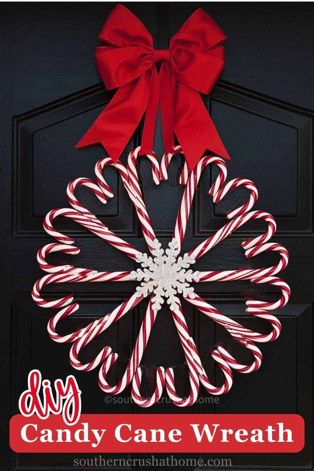 Easy Dollar Tree DIY Candy Cane Wreath for Christmas - Southern Crush ...