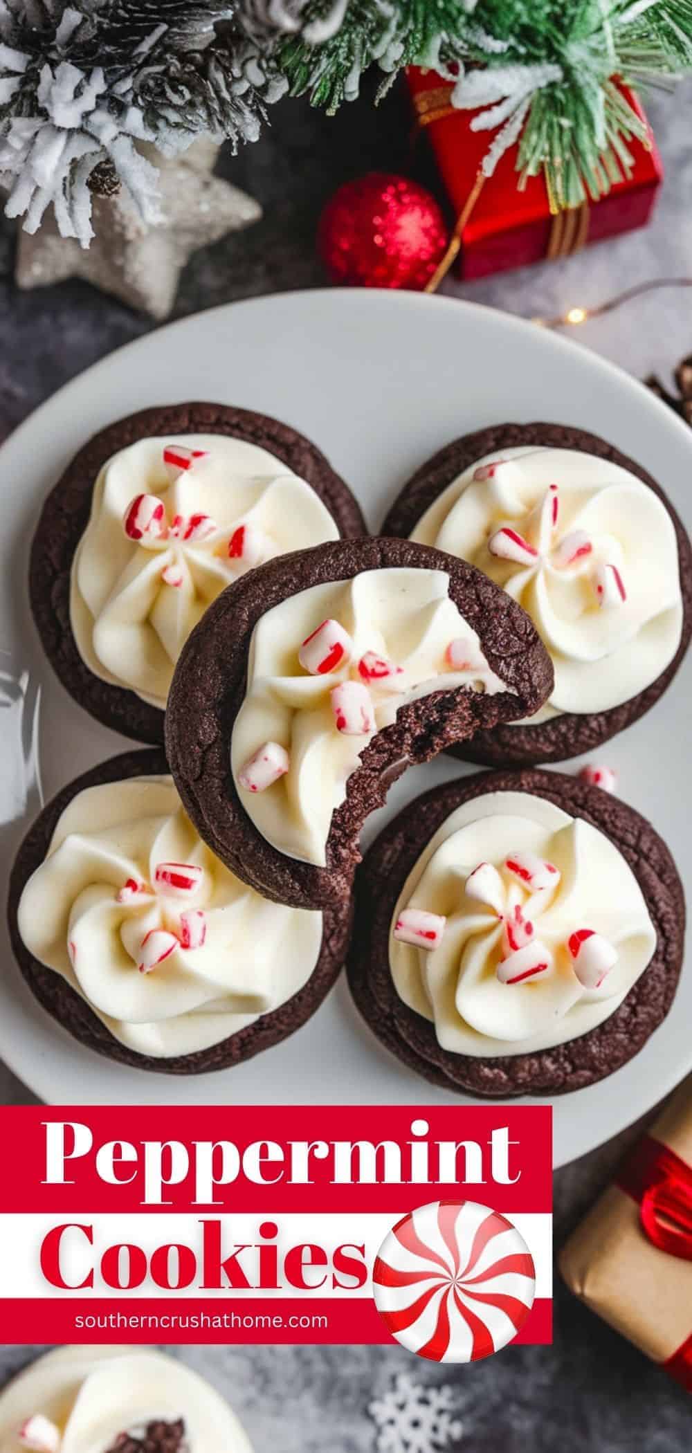 Easy Peppermint Cookies with Creamy Buttercream Icing - Southern Crush ...