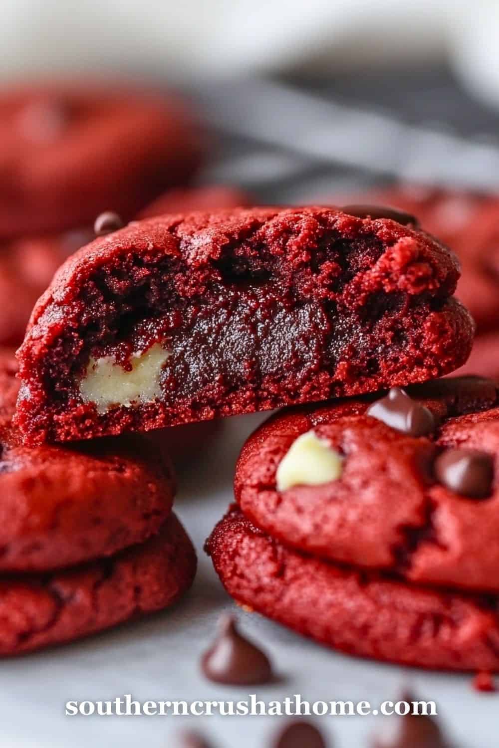Irresistable Red Velvet Cookies Stuffed with Brownie Mix - Southern ...