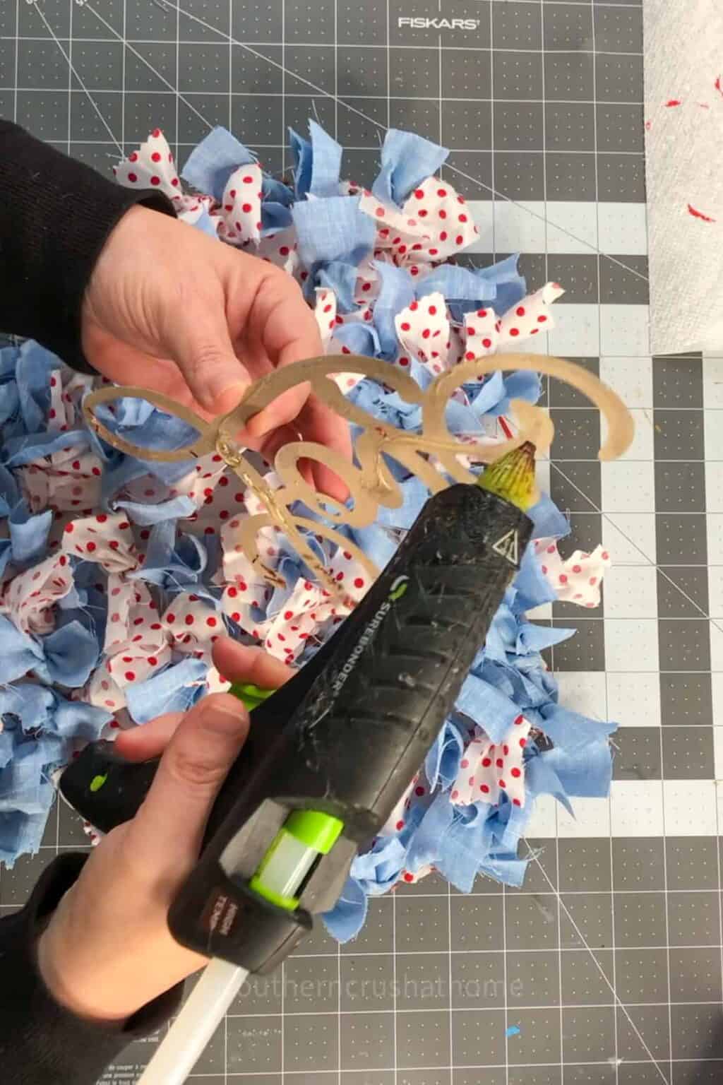 How to Make a Rag Wreath using Fabric Scraps - Southern Crush at Home