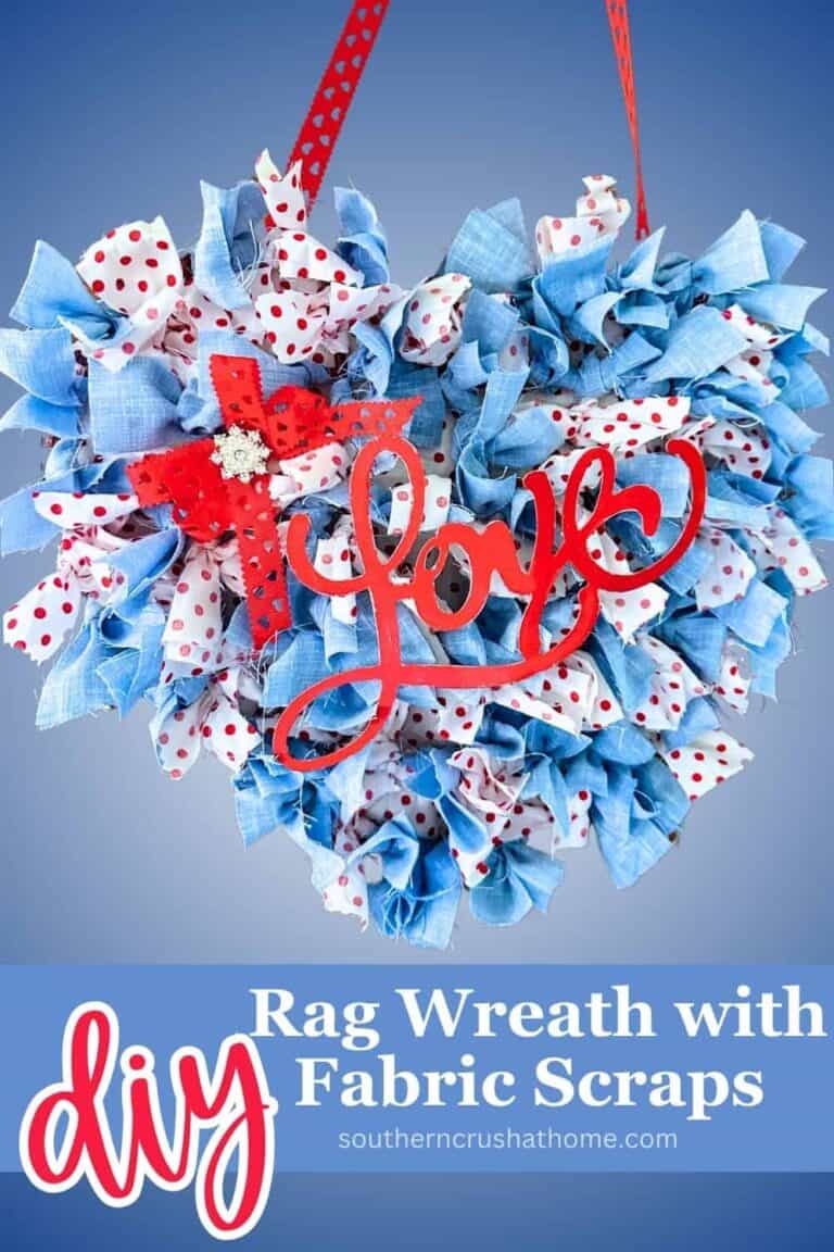 How to Make a Rag Wreath using Fabric Scraps - Southern Crush at Home