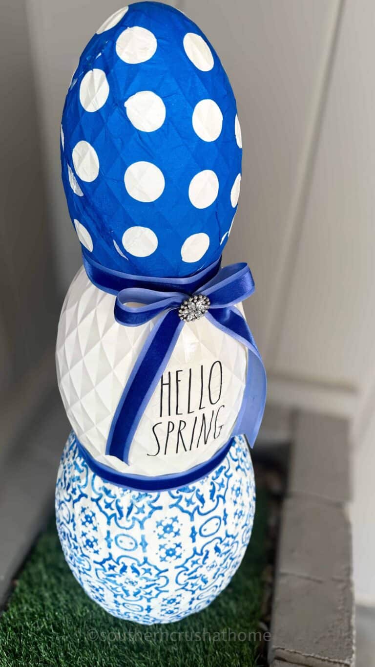 DIY Easter Egg Topiary +15 Ideas for Dollar Tree Stackable Eggs - Southern Crush at Home