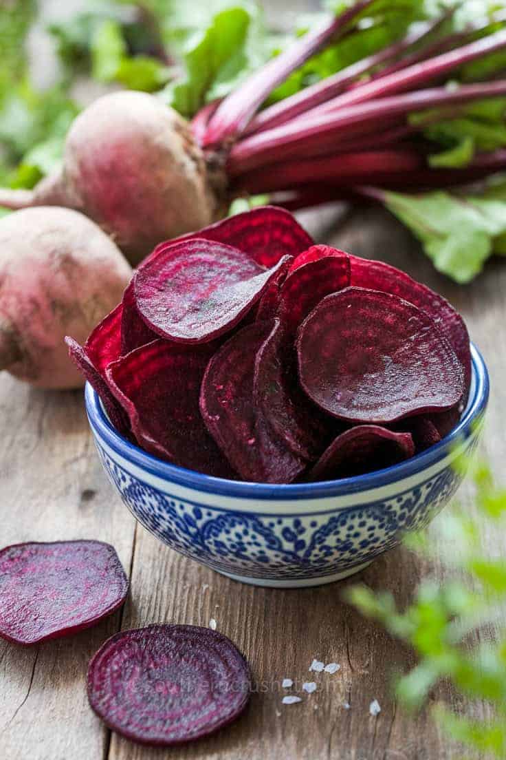 Easy Crispy Baked Beet Chips Recipe - Southern Crush at Home
