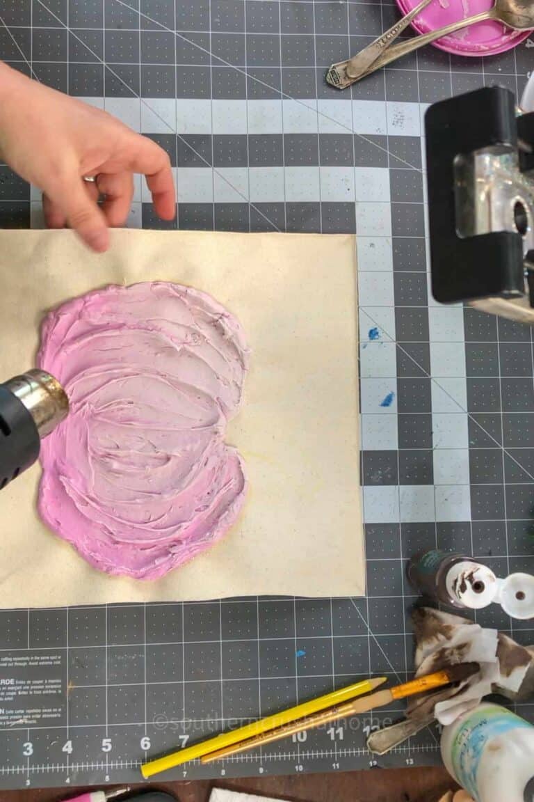 Easy Spackle Pumpkin Canvas Art for Fall Decor - Southern Crush at Home